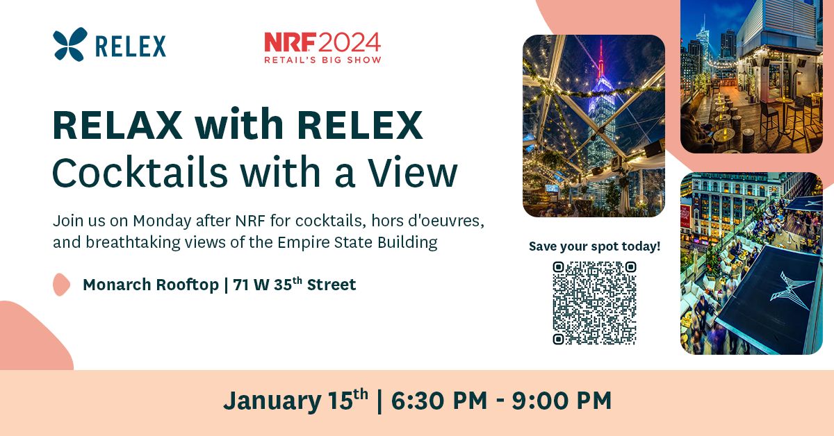Michael Hoffmann on LinkedIn: Relax with RELEX at NRF for Cocktails ... Michael Hoffmann on LinkedIn: Relax with RELEX at NRF for Cocktails ...