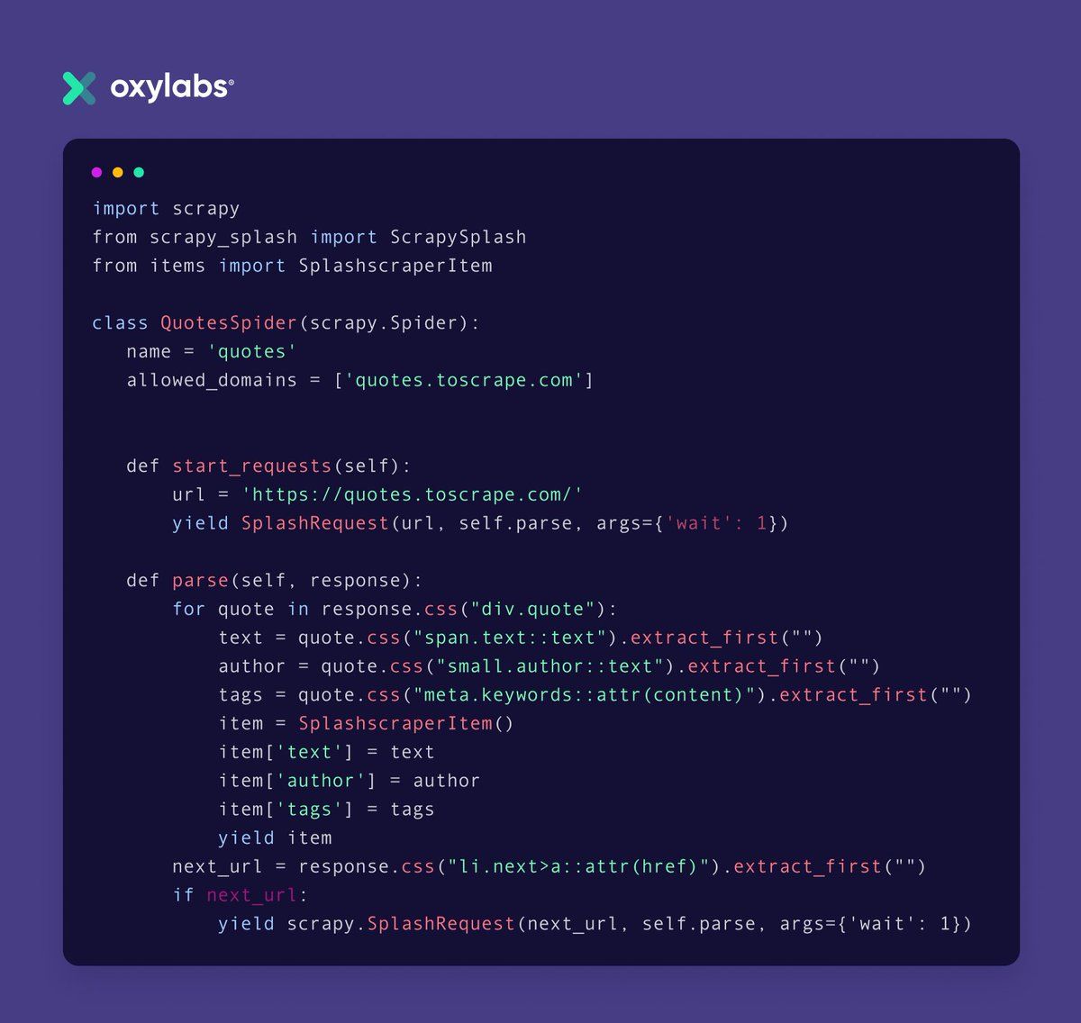 Oxylabs.io on LinkedIn: #javascript #scrapy #splash Oxylabs.io on LinkedIn: #javascript #scrapy #splash