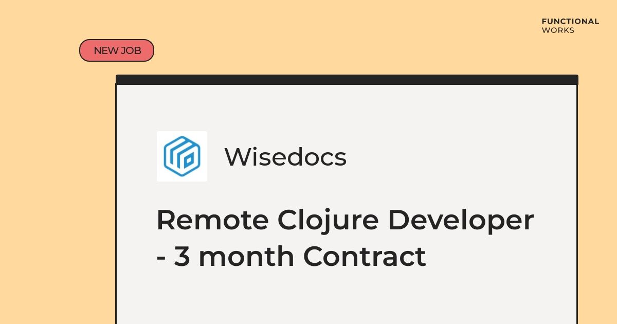 Functional Works on LinkedIn: Remote Clojure Developer - 3 month ... Functional Works on LinkedIn: Remote Clojure Developer - 3 month ...
