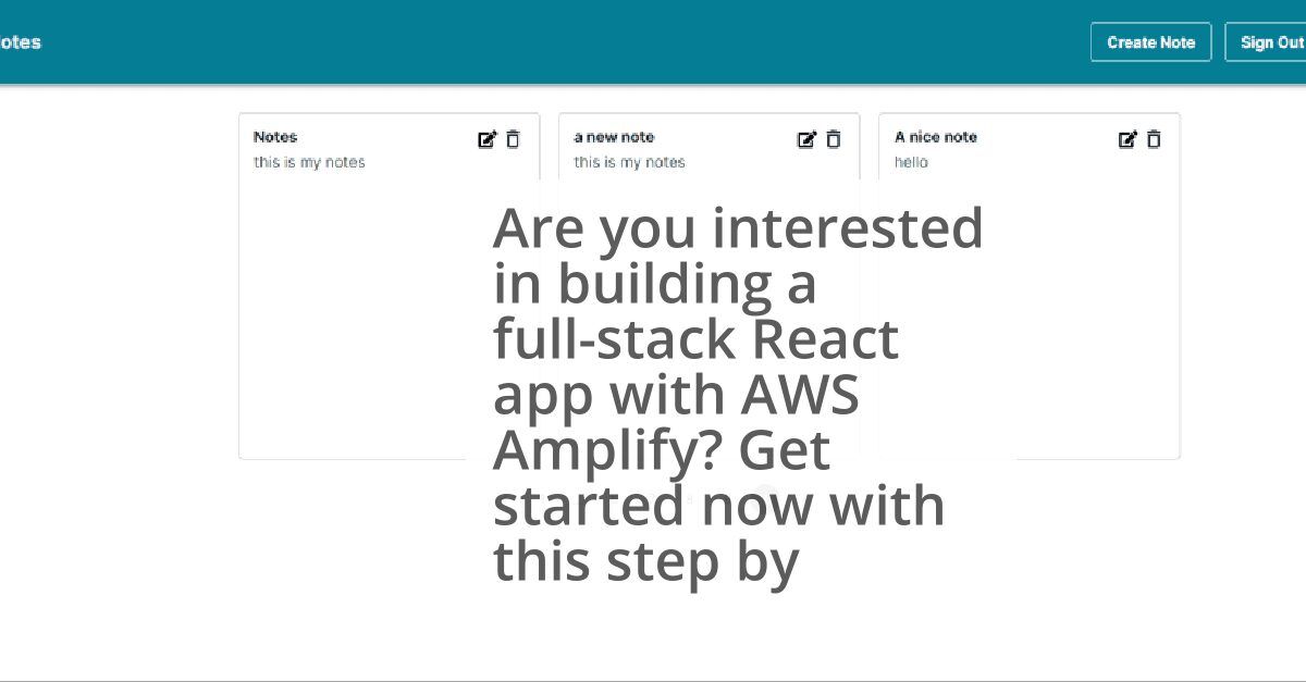Marco Sardido on LinkedIn: Step by step: Build your first AWS Amplify ... Marco Sardido on LinkedIn: Step by step: Build your first AWS Amplify ...