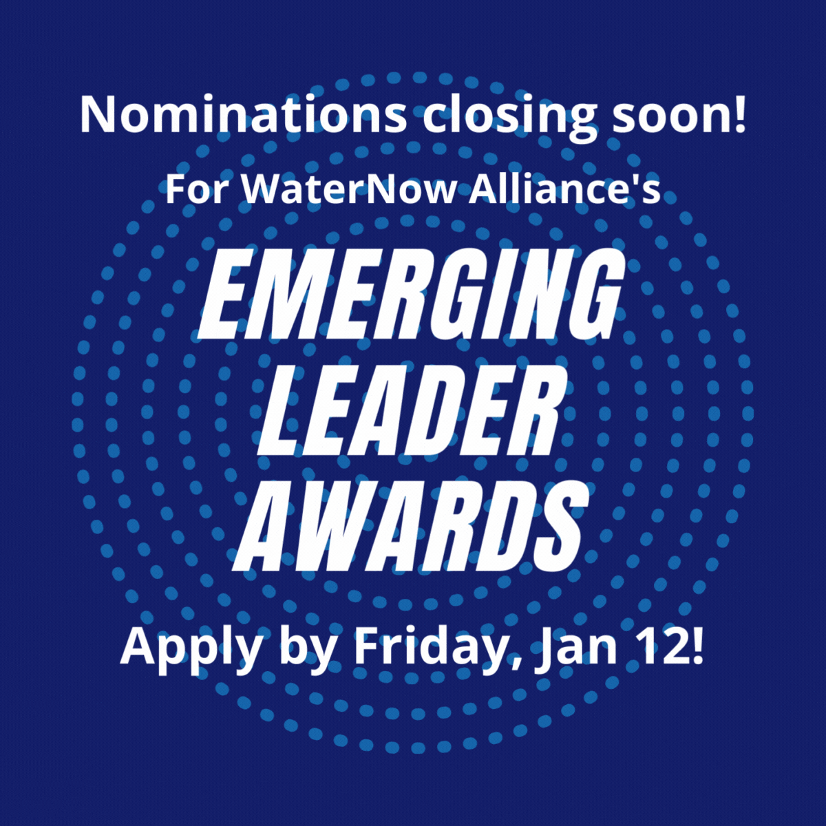 WaterNow Alliance on LinkedIn: 2024 Emerging Leader Award nominations ... WaterNow Alliance on LinkedIn: 2024 Emerging Leader Award nominations ...