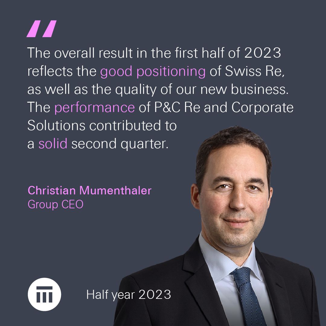 Matthias Grass on LinkedIn: Swiss Re today shared its solid Q2 and H1 ... Matthias Grass on LinkedIn: Swiss Re today shared its solid Q2 and H1 ...