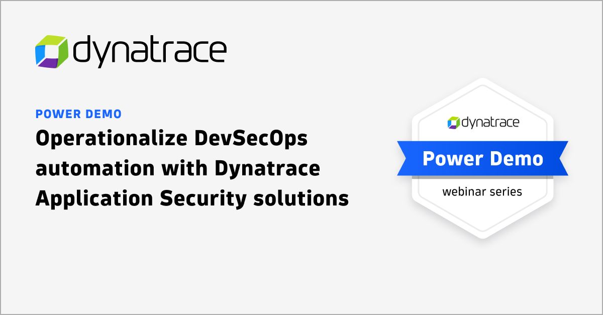 Dynatrace on LinkedIn: It's time for session ️ in the Power Demo series ... Dynatrace on LinkedIn: It's time for session ️ in the Power Demo series ...