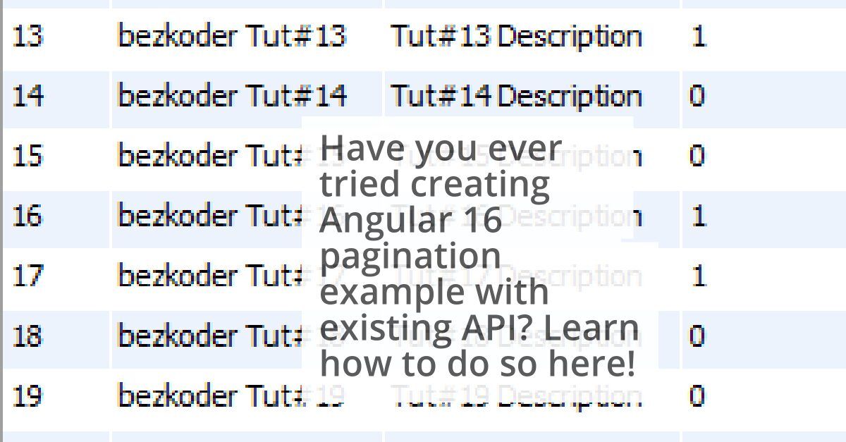 Angular Jobs on LinkedIn: Angular 16 Pagination example Angular Jobs on LinkedIn: Angular 16 Pagination example
