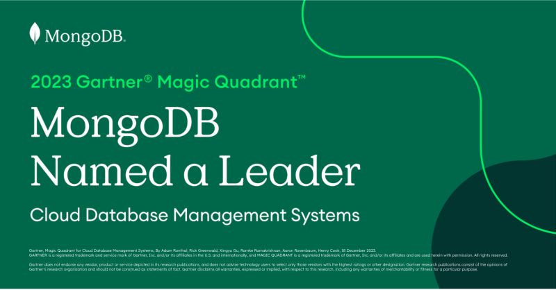 MongoDB on LinkedIn: MongoDB named a Leader in the 2023 Gartner® Magic ... MongoDB on LinkedIn: MongoDB named a Leader in the 2023 Gartner® Magic ...