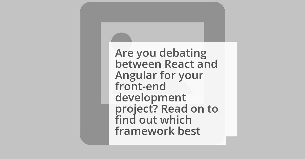 React Jobs on LinkedIn: React vs Angular: Which is Better for Front-End ... React Jobs on LinkedIn: React vs Angular: Which is Better for Front-End ...