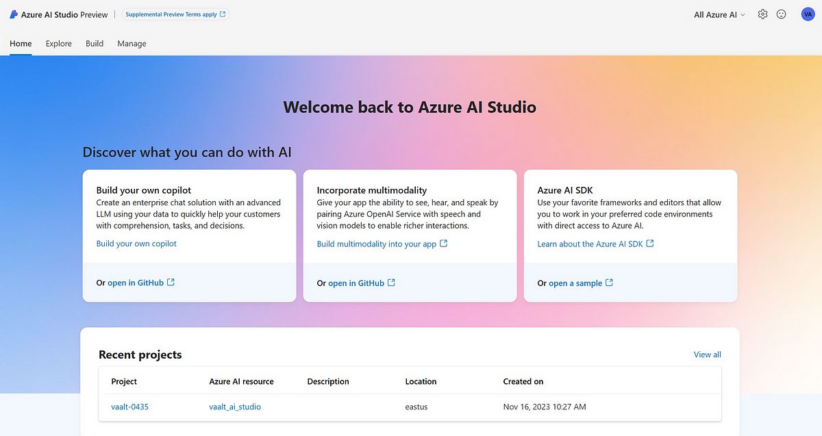 BVA Data Factory on LinkedIn: Getting started with Azure AI Studio BVA Data Factory on LinkedIn: Getting started with Azure AI Studio