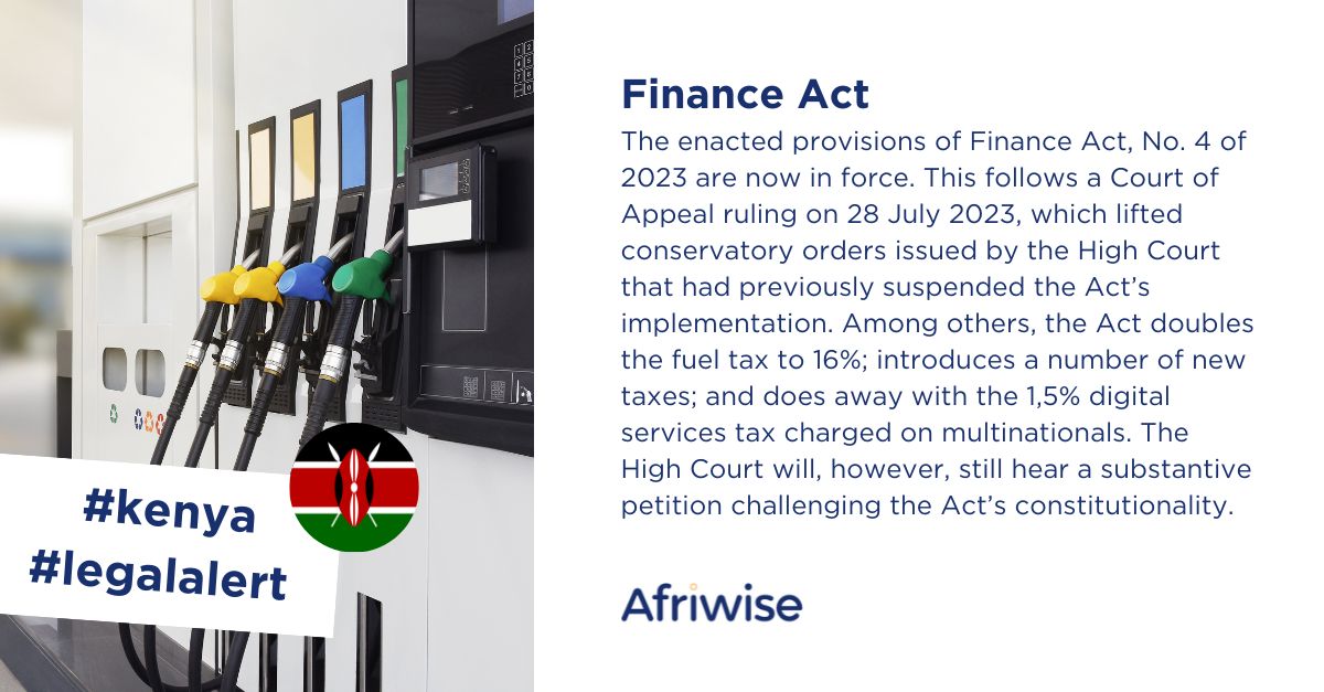 Afriwise on LinkedIn: The enacted provisions of Kenya's Finance Act, No ... Afriwise on LinkedIn: The enacted provisions of Kenya's Finance Act, No ...
