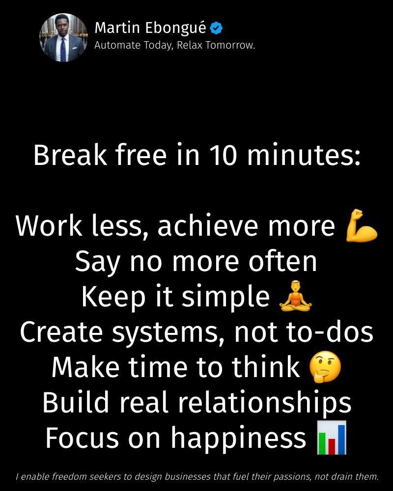 Martin Ebongué on LinkedIn: Take 10 Minutes to Get Started With Freedom ... Martin Ebongué on LinkedIn: Take 10 Minutes to Get Started With Freedom ...