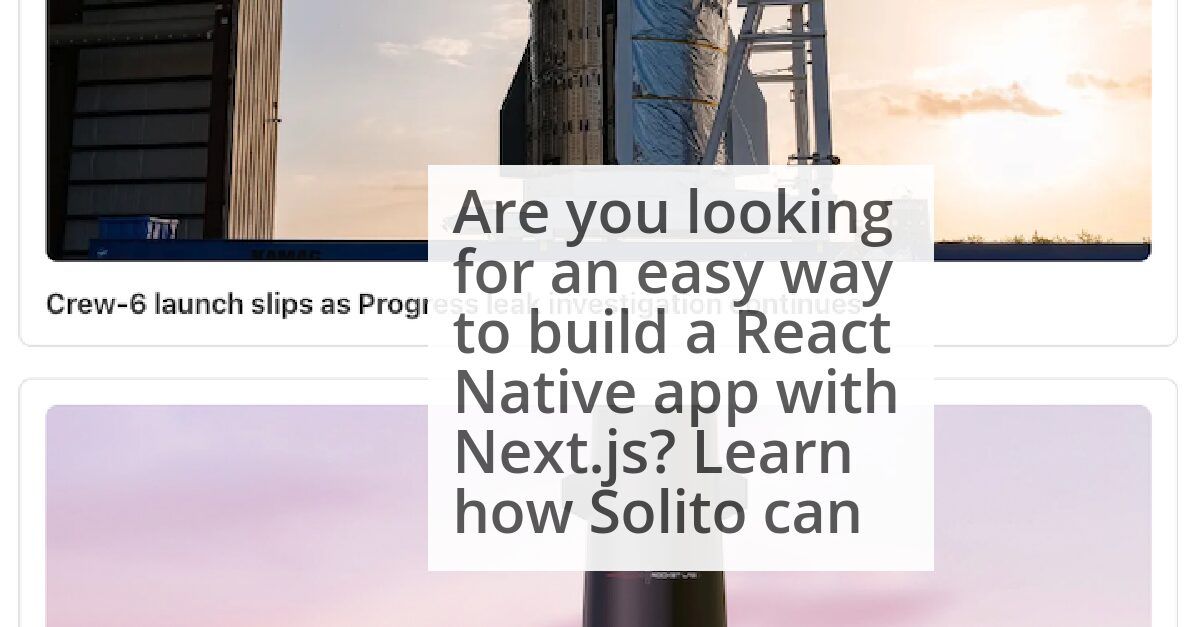 React Jobs on LinkedIn: Build a React Native app with Solito React Jobs on LinkedIn: Build a React Native app with Solito