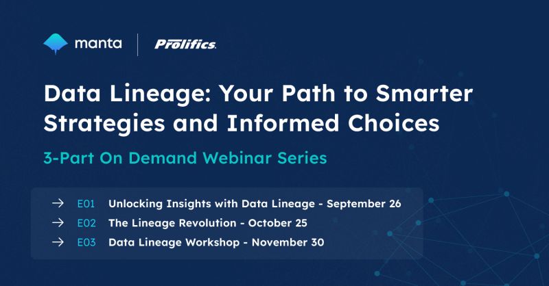 Manta, an IBM Company on LinkedIn: Prolifics Manta Data Lineage Webinar ... Manta, an IBM Company on LinkedIn: Prolifics Manta Data Lineage Webinar ...