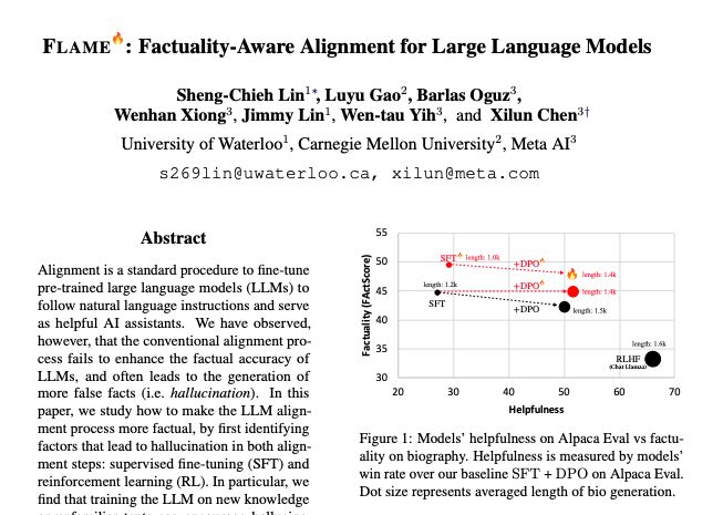 Ahsen Khaliq on LinkedIn: FLAME Factuality-Aware Alignment for Large ... Ahsen Khaliq on LinkedIn: FLAME Factuality-Aware Alignment for Large ...