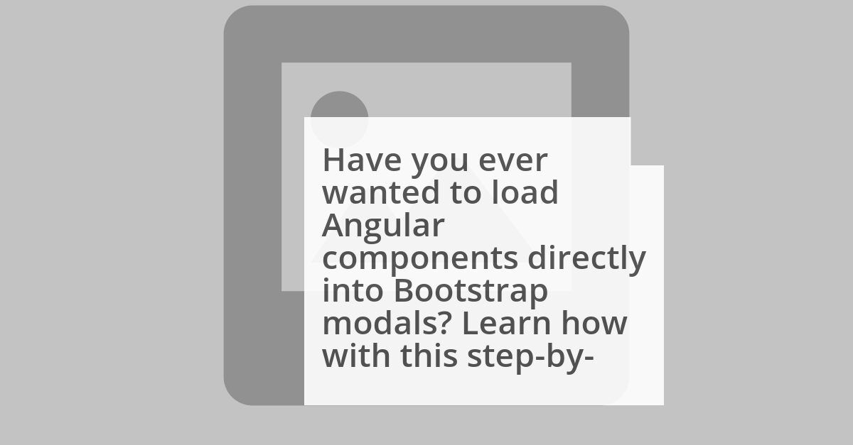 Angular Jobs on LinkedIn: Load Angular Component Dynamically in ... Angular Jobs on LinkedIn: Load Angular Component Dynamically in ...