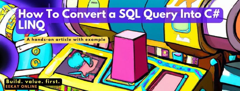Edwin Klesman on LinkedIn: Howto: convert a SQL Query Into C# LINQ Edwin Klesman on LinkedIn: Howto: convert a SQL Query Into C# LINQ