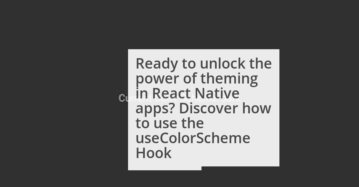 React Jobs on LinkedIn: Building a React Native theme switcher app React Jobs on LinkedIn: Building a React Native theme switcher app