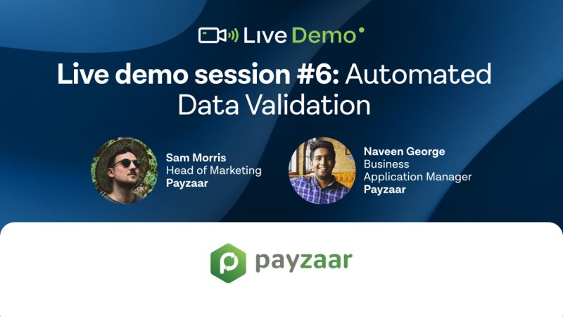 Payzaar on LinkedIn: Live demo session #6: Automated Data Validation ... Payzaar on LinkedIn: Live demo session #6: Automated Data Validation ...