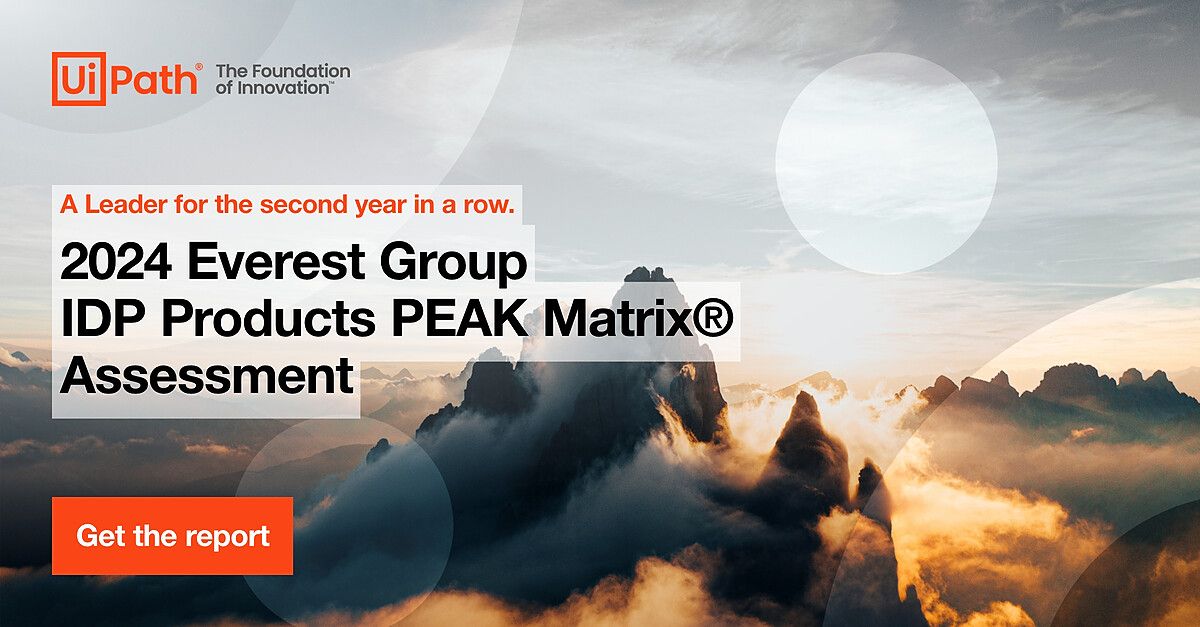 UiPath on LinkedIn: UiPath Named a Leader in the IDP Products PEAK ... UiPath on LinkedIn: UiPath Named a Leader in the IDP Products PEAK ...