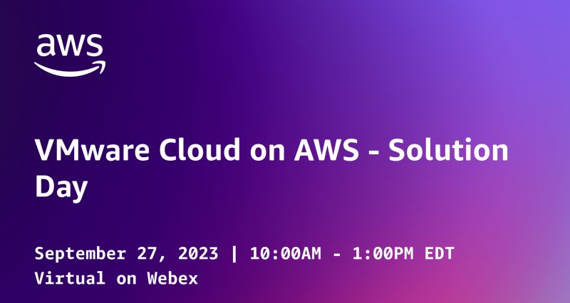 Charlie Higgs on LinkedIn: VMware Cloud on AWS - Solution Day Charlie Higgs on LinkedIn: VMware Cloud on AWS - Solution Day