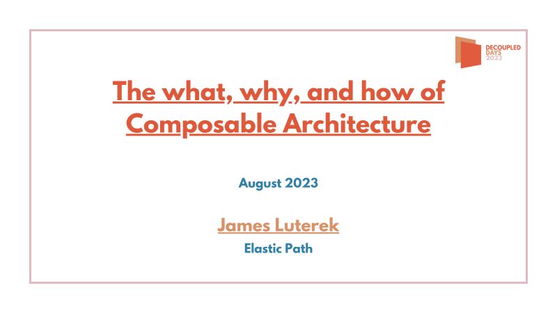 Decoupled Days on LinkedIn: #decoupleddays #sneakpeek #composable # ... Decoupled Days on LinkedIn: #decoupleddays #sneakpeek #composable # ...