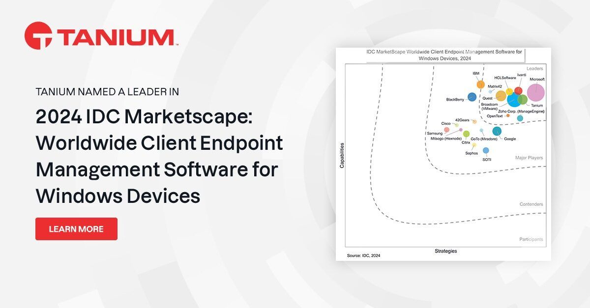 Tanium on LinkedIn: We’re excited to share that Tanium has been named a ... Tanium on LinkedIn: We’re excited to share that Tanium has been named a ...