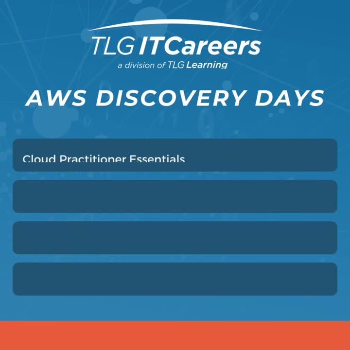 TLG Learning on LinkedIn: #aws #awstraining #itcareers #cloudcomputing TLG Learning on LinkedIn: #aws #awstraining #itcareers #cloudcomputing