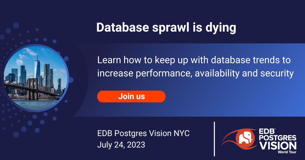 Behshad Behnam on LinkedIn: Register for EDB Postgres Vision NYC Behshad Behnam on LinkedIn: Register for EDB Postgres Vision NYC