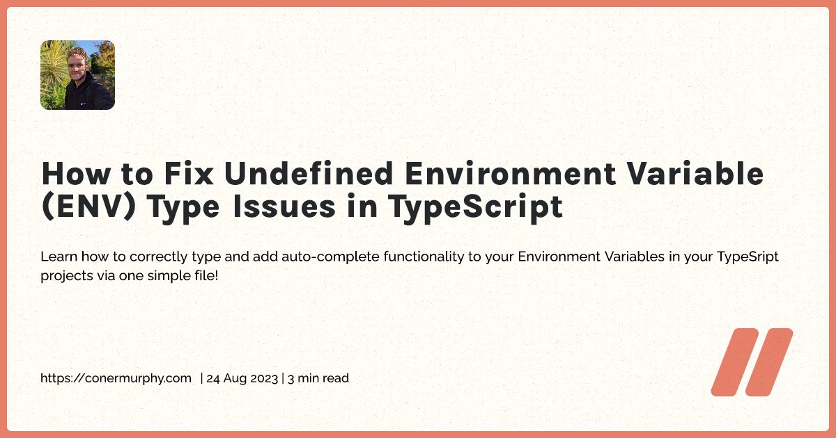 Coner M. on LinkedIn: How to Fix Undefined Environment Variable (ENV ... Coner M. on LinkedIn: How to Fix Undefined Environment Variable (ENV ...