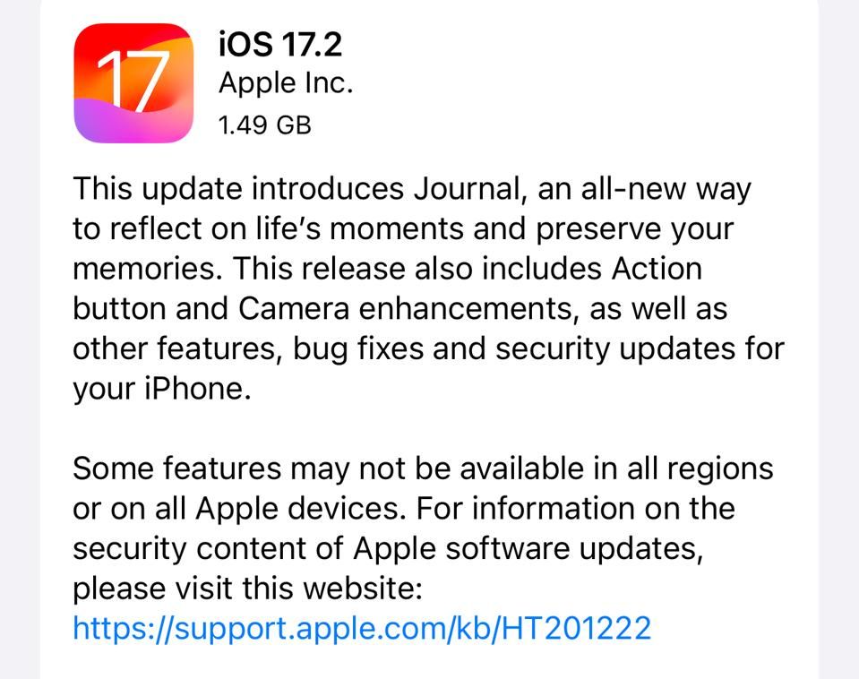 Forbes Testing on LinkedIn: iOS 17.2: Apple Suddenly Releases Urgent ... Forbes Testing on LinkedIn: iOS 17.2: Apple Suddenly Releases Urgent ...