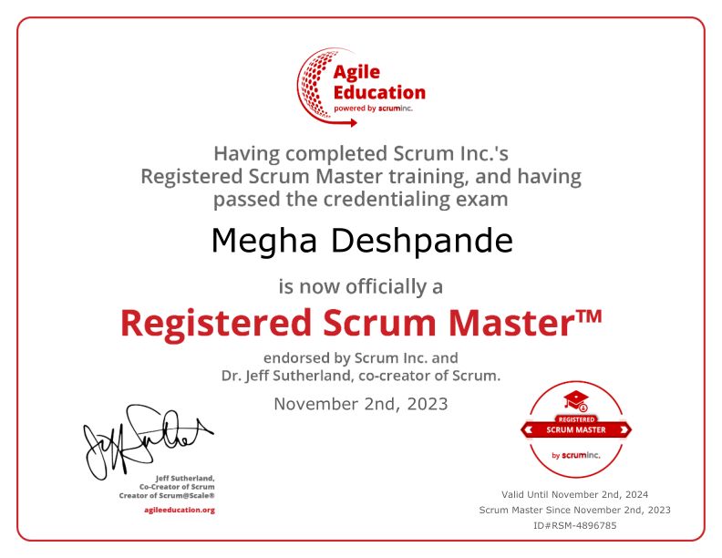 Megha Deshpande on LinkedIn: #registeredscrum #agileeducation Megha Deshpande on LinkedIn: #registeredscrum #agileeducation