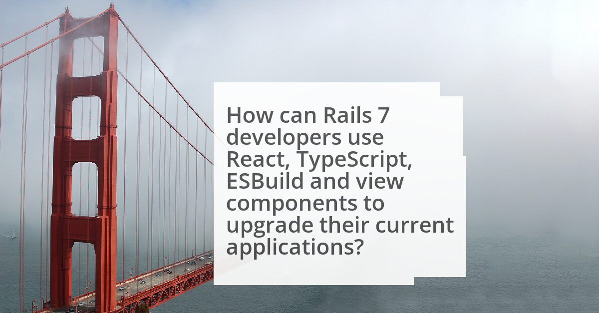 Tolulope Akinkunmi on LinkedIn: Rails 7, React, TypeScript, ESBuild and ... Tolulope Akinkunmi on LinkedIn: Rails 7, React, TypeScript, ESBuild and ...