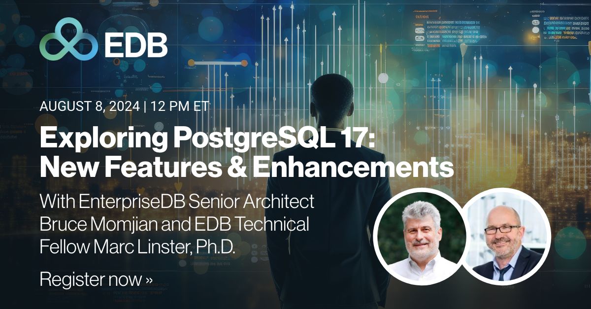 EDB on LinkedIn: #edbpostgresai #justsolveitwithpostgres #postgresql # ... EDB on LinkedIn: #edbpostgresai #justsolveitwithpostgres #postgresql # ...