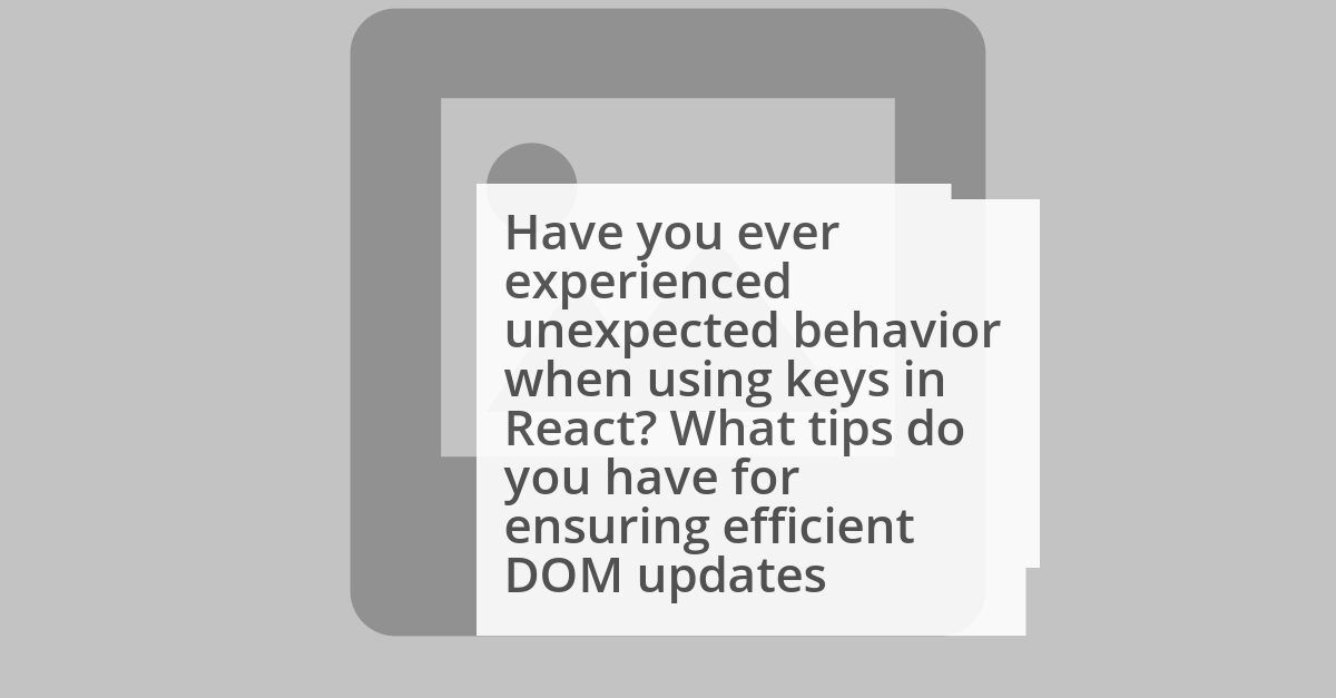 React Jobs on LinkedIn: The Ultimate Guide to Using Keys in React: Best ... React Jobs on LinkedIn: The Ultimate Guide to Using Keys in React: Best ...