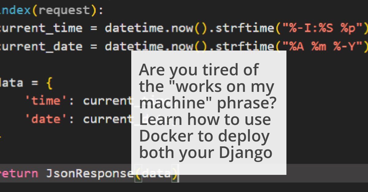 React Jobs on LinkedIn: Let's Dockerize your Django & React JS App. React Jobs on LinkedIn: Let's Dockerize your Django & React JS App.