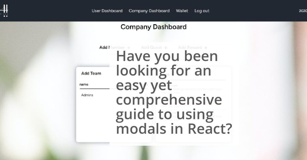 React Jobs on LinkedIn: React Modal: A Step-by-Step Tutorial Even Your ... React Jobs on LinkedIn: React Modal: A Step-by-Step Tutorial Even Your ...