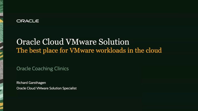 Darren Goff on LinkedIn: Migrate VMware Workloads to Oracle Cloud Darren Goff on LinkedIn: Migrate VMware Workloads to Oracle Cloud