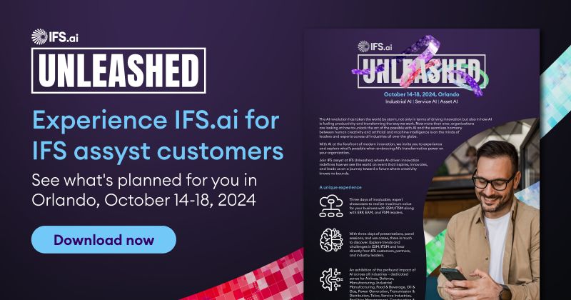 IFS assyst on LinkedIn: #ifsassyst #ifsunleashed IFS assyst on LinkedIn: #ifsassyst #ifsunleashed