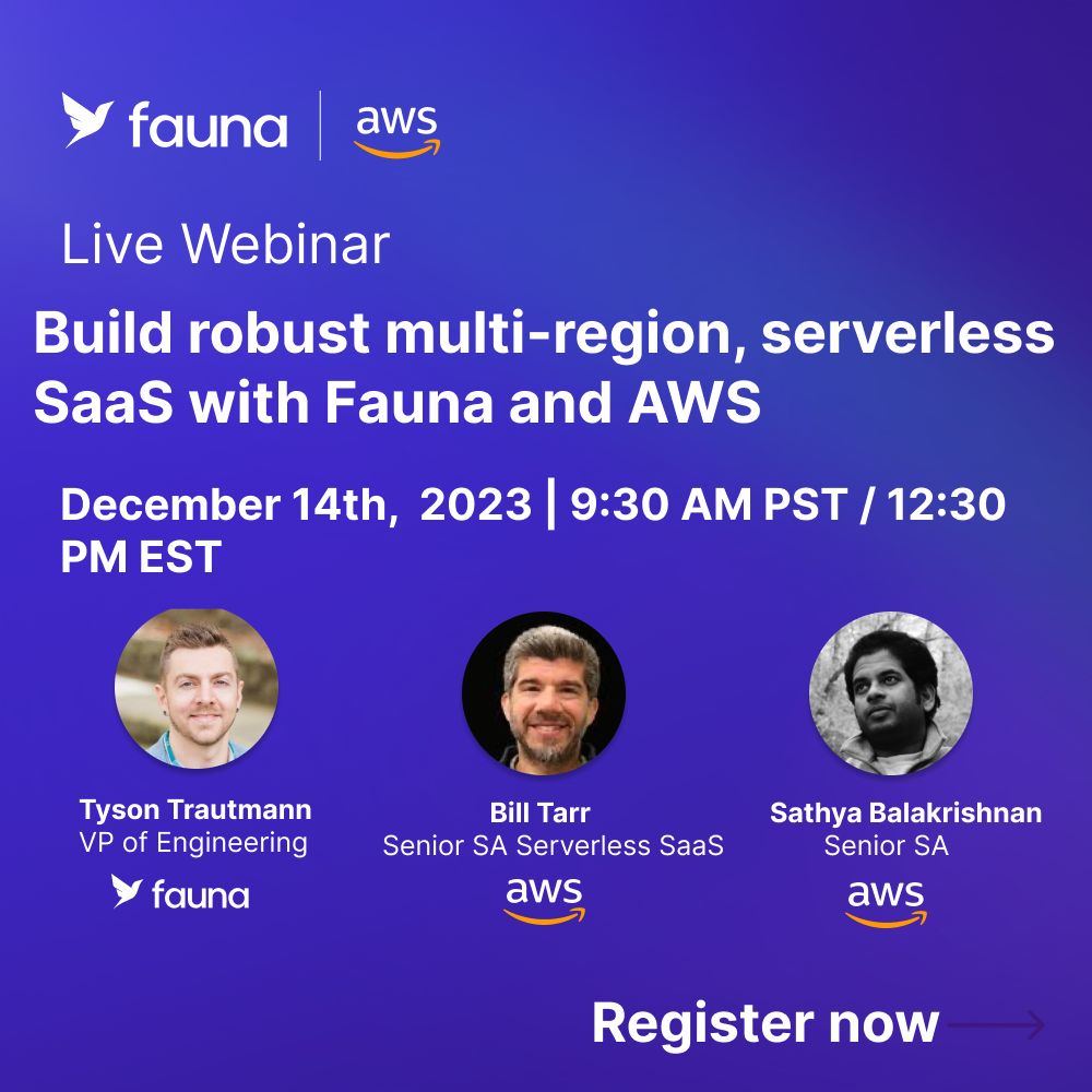 Fauna Inc. on LinkedIn: Building robust multi-region, serverless SaaS ... Fauna Inc. on LinkedIn: Building robust multi-region, serverless SaaS ...