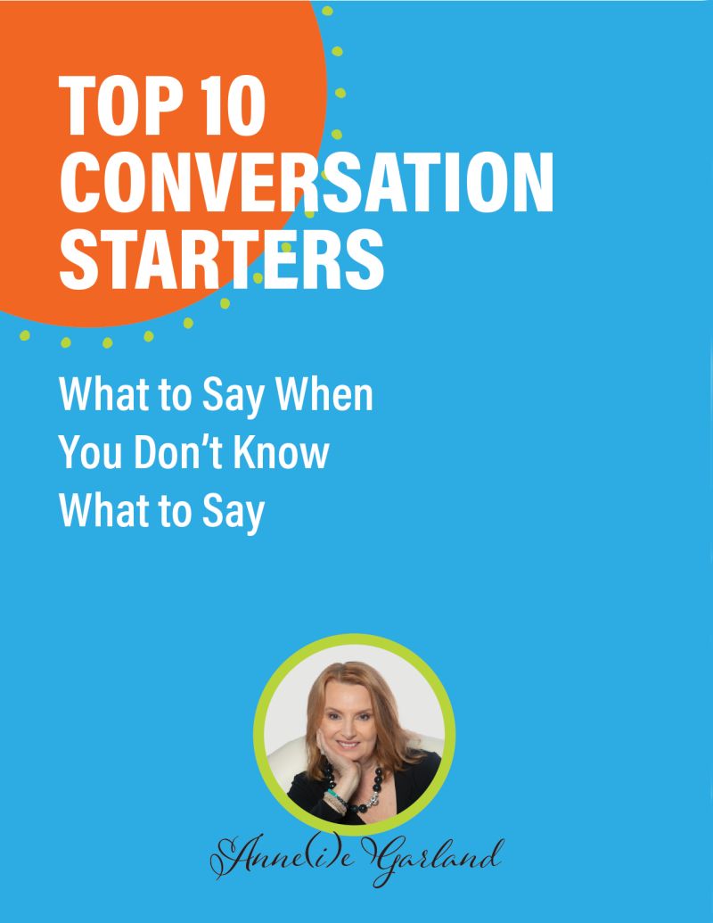 Anne (Annie) Garland on LinkedIn: Top 10 Conversation Starters Anne (Annie) Garland on LinkedIn: Top 10 Conversation Starters