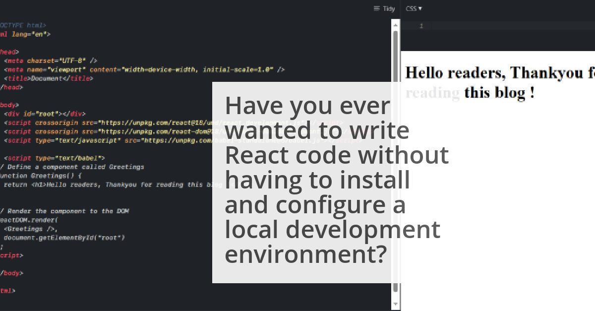 React Jobs on LinkedIn: Write React code with CDN in HTML! 🌐 React Jobs on LinkedIn: Write React code with CDN in HTML! 🌐