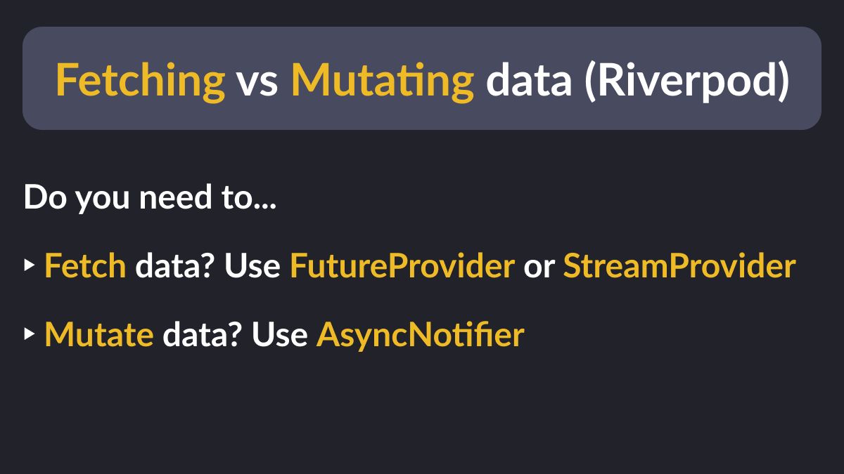 Riverpod: Data fetching and data mutations for mobile apps | Andrea ... Riverpod: Data fetching and data mutations for mobile apps | Andrea ...
