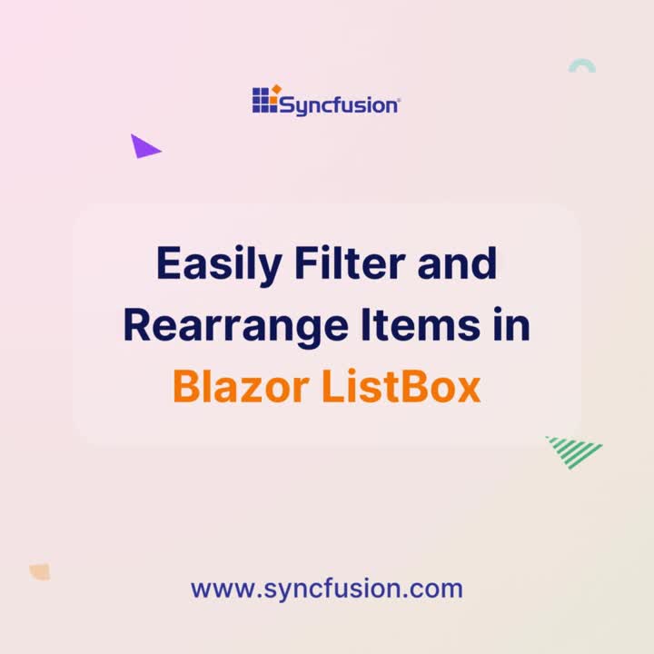 Syncfusion on LinkedIn: #blazor #listbox #filtering #sorting #grouping Syncfusion on LinkedIn: #blazor #listbox #filtering #sorting #grouping