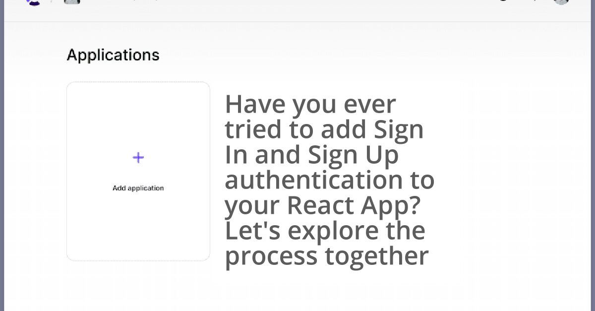 React Jobs on LinkedIn: Add Sign In and Sign Up to Your React App With ... React Jobs on LinkedIn: Add Sign In and Sign Up to Your React App With ...