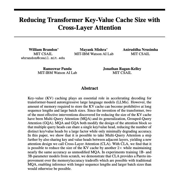 Ahsen Khaliq on LinkedIn: Reducing Transformer Key-Value Cache Size ... Ahsen Khaliq on LinkedIn: Reducing Transformer Key-Value Cache Size ...