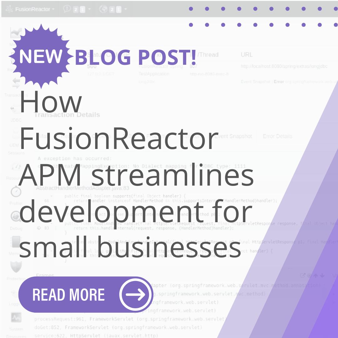 Intergral | FusionReactor APM on LinkedIn: #cfml #apm Intergral | FusionReactor APM on LinkedIn: #cfml #apm