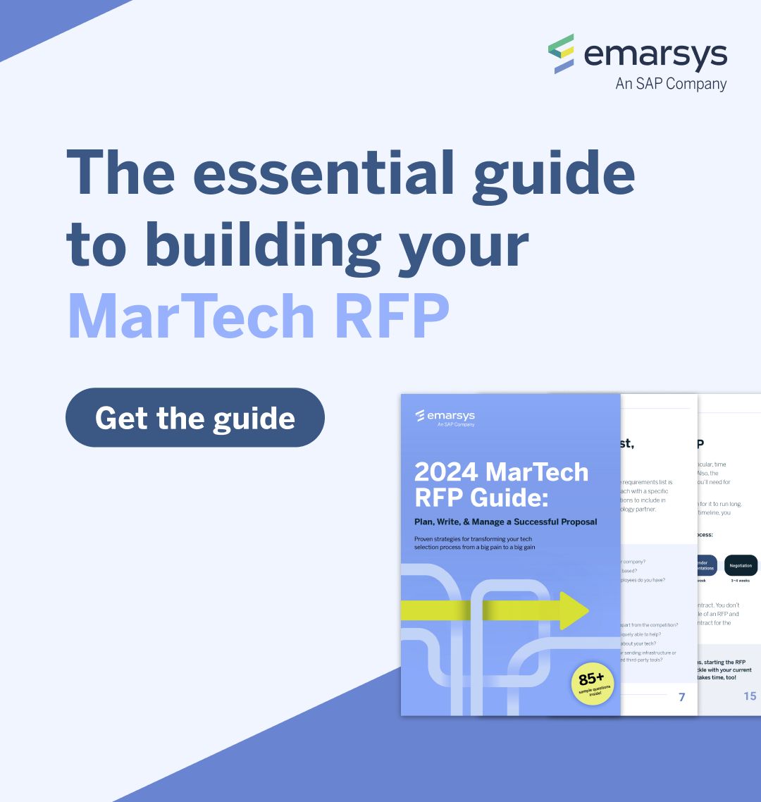 Emarsys on LinkedIn: 2024 MarTech RFP Guide: Plan, Write, & Manage a ... Emarsys on LinkedIn: 2024 MarTech RFP Guide: Plan, Write, & Manage a ...