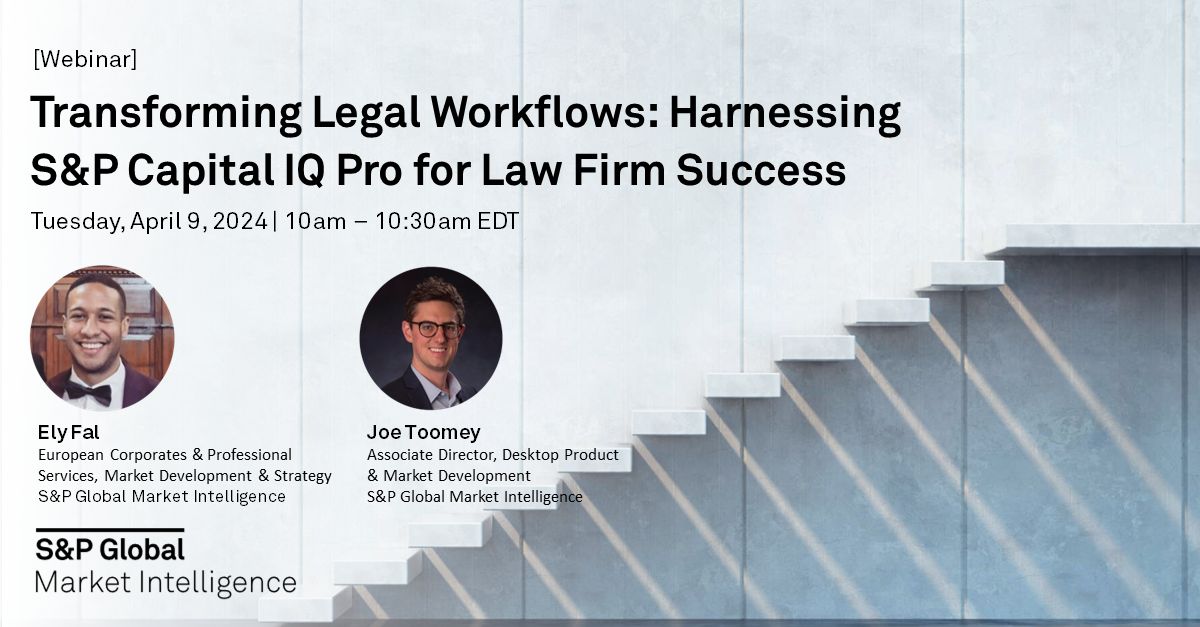 S&P Global Market Intelligence on LinkedIn: Transforming Legal ... S&P Global Market Intelligence on LinkedIn: Transforming Legal ...
