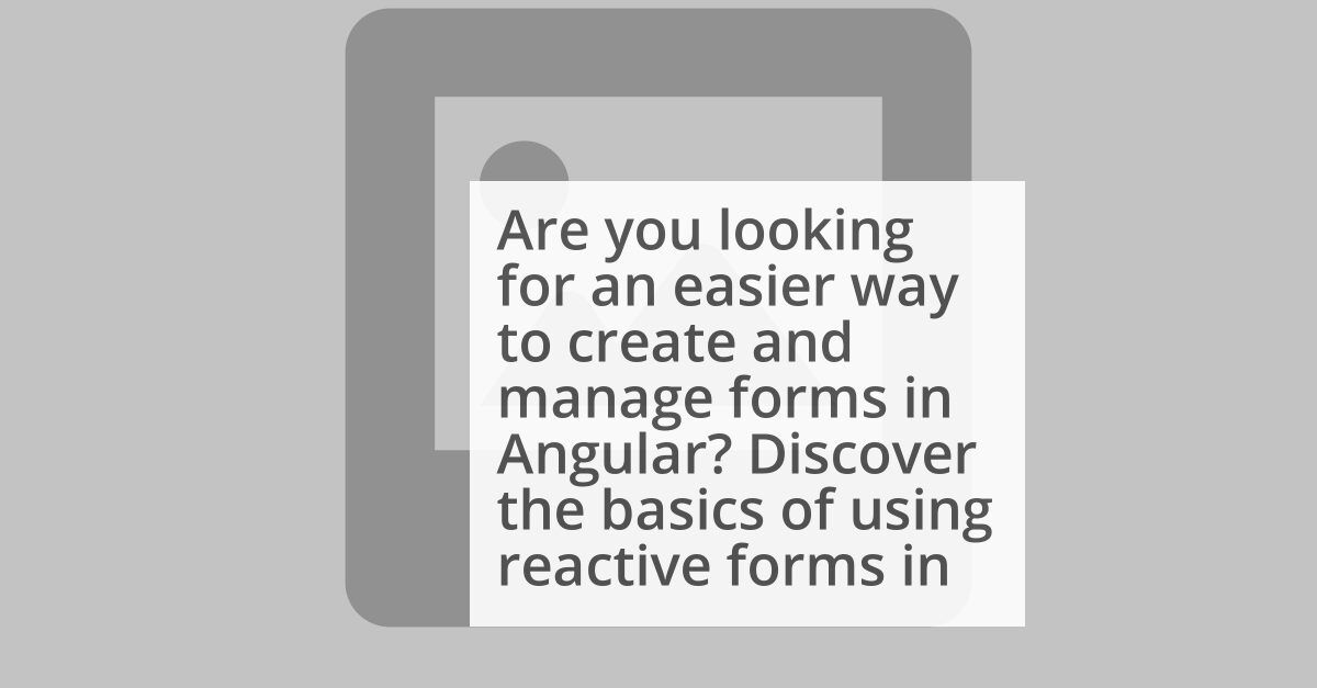 Angular Jobs on LinkedIn: Introduction to Reactive Forms in Angular Angular Jobs on LinkedIn: Introduction to Reactive Forms in Angular