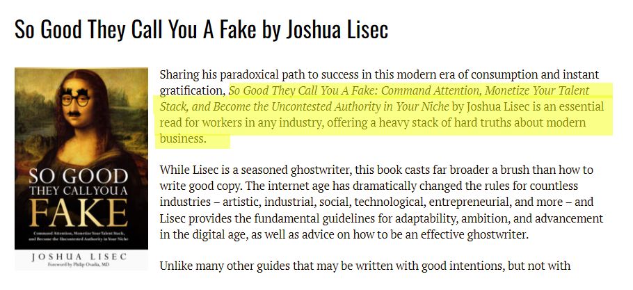 Joshua Lisec, The Ghostwriter on LinkedIn: Joshua Lisec, The Ghostwriter on LinkedIn: