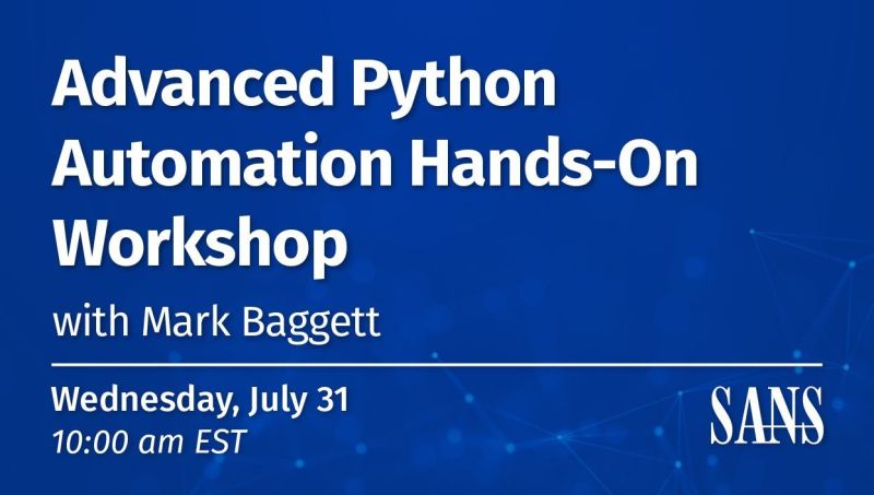SANS Cyber Defense on LinkedIn: #python #cyberskills SANS Cyber Defense on LinkedIn: #python #cyberskills