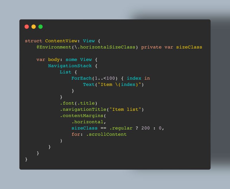 Majid Jabrayilov on LinkedIn: The contentMargins view modifier shifts ... Majid Jabrayilov on LinkedIn: The contentMargins view modifier shifts ...